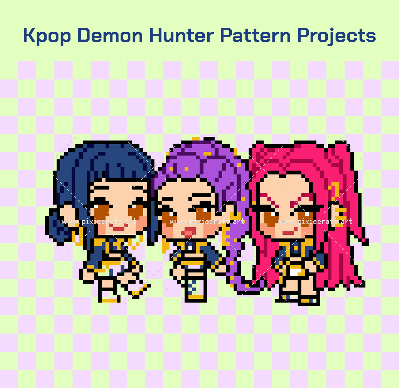 Kpop Demon Hunter Pattern Projects | PixieCraft Patterns