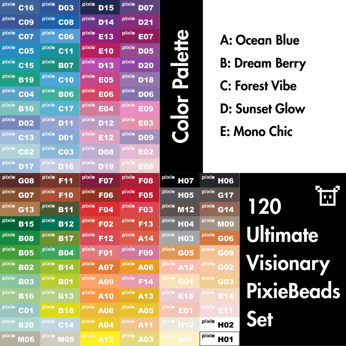 300 Colors Refill Station for 2.6mm PixieBeads | PixieCraft