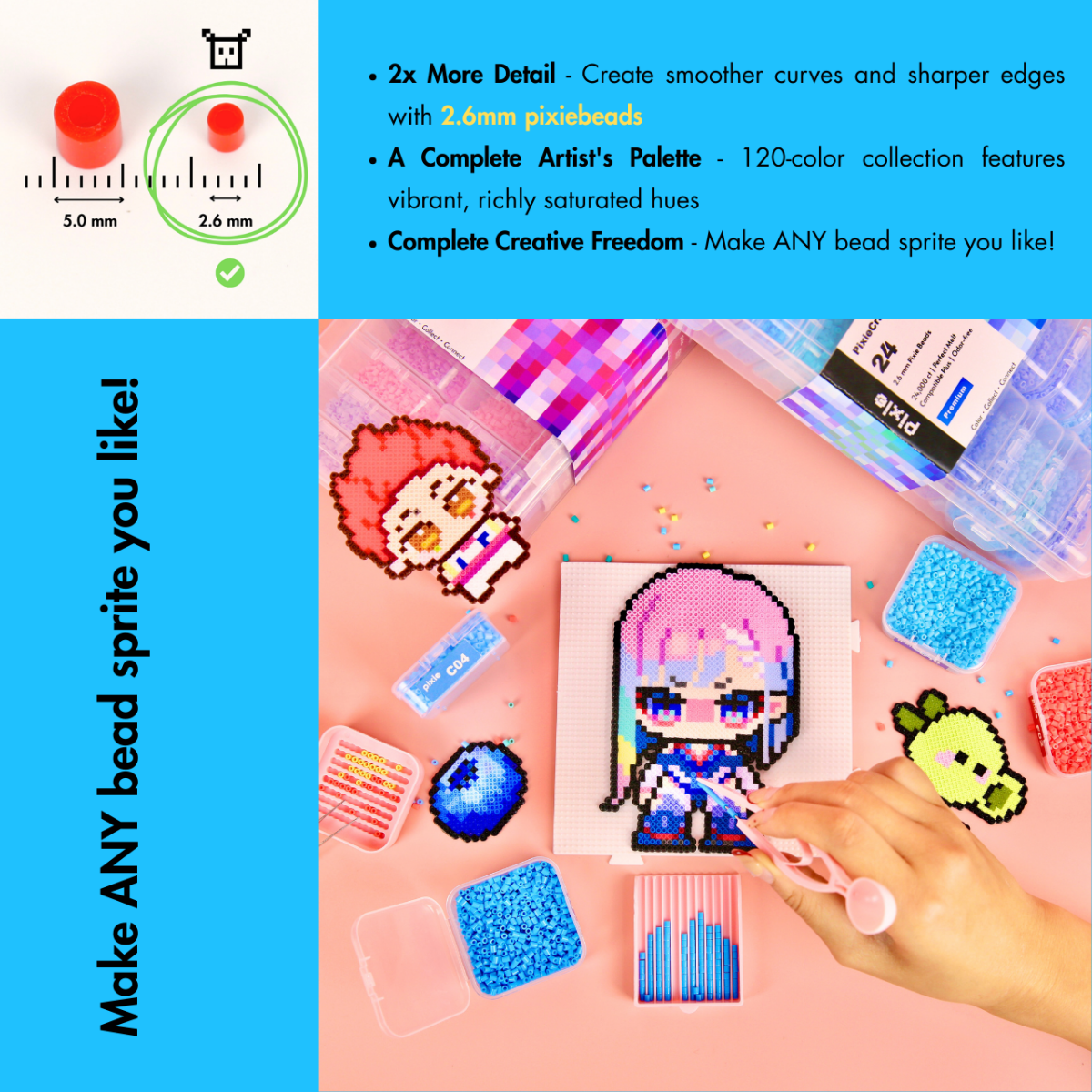 PixieCraft | 2.6mm perler beads perfect melt